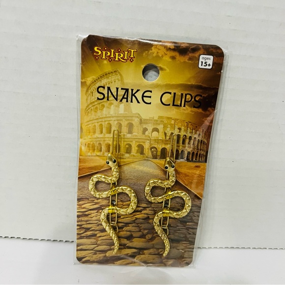 Costumes | Spirit Halloween Gold Tone Snake Hair Clips Roman Times ...